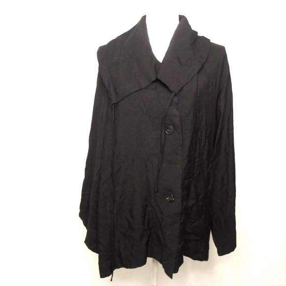 MarlaWynne | Jackets & Coats | Marla Wynne Shacket Black Buttonup Wide ...